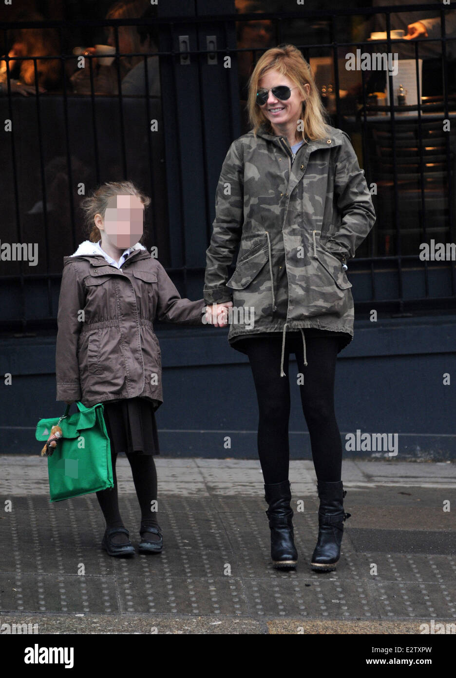 Geri Halliwell walks her daughter Bluebell to school Featuring: Geri ...