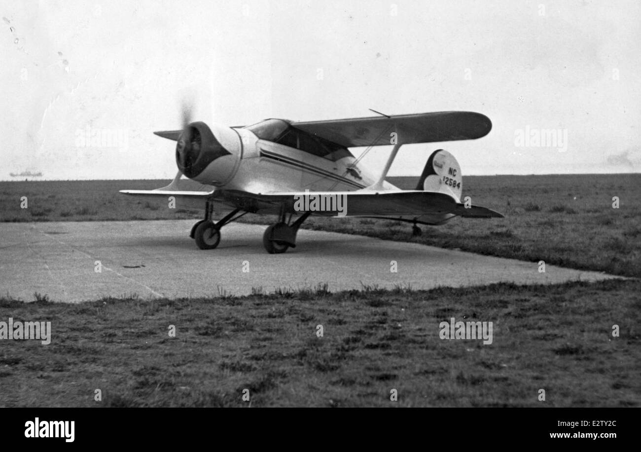 This photo features the Beechcraft B17L Staggerwing, a notable aircraft ...
