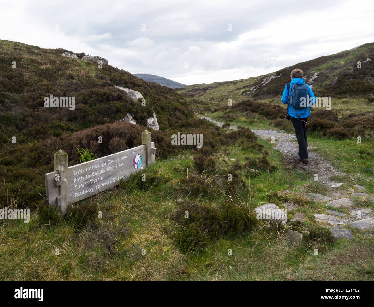 Female walker marked footpath hi-res stock photography and images - Alamy