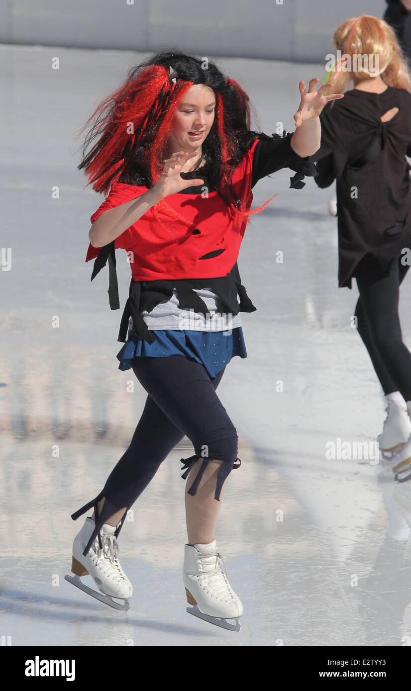 Princess Alexandra of Hanover participates in a skating tournament in ...