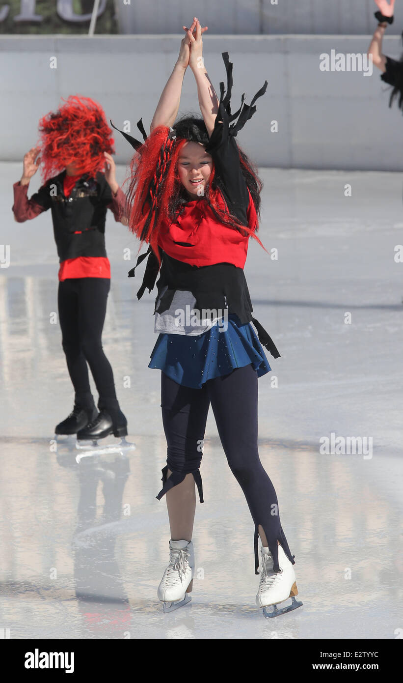 Princess Alexandra of Hanover participates in a skating tournament in ...