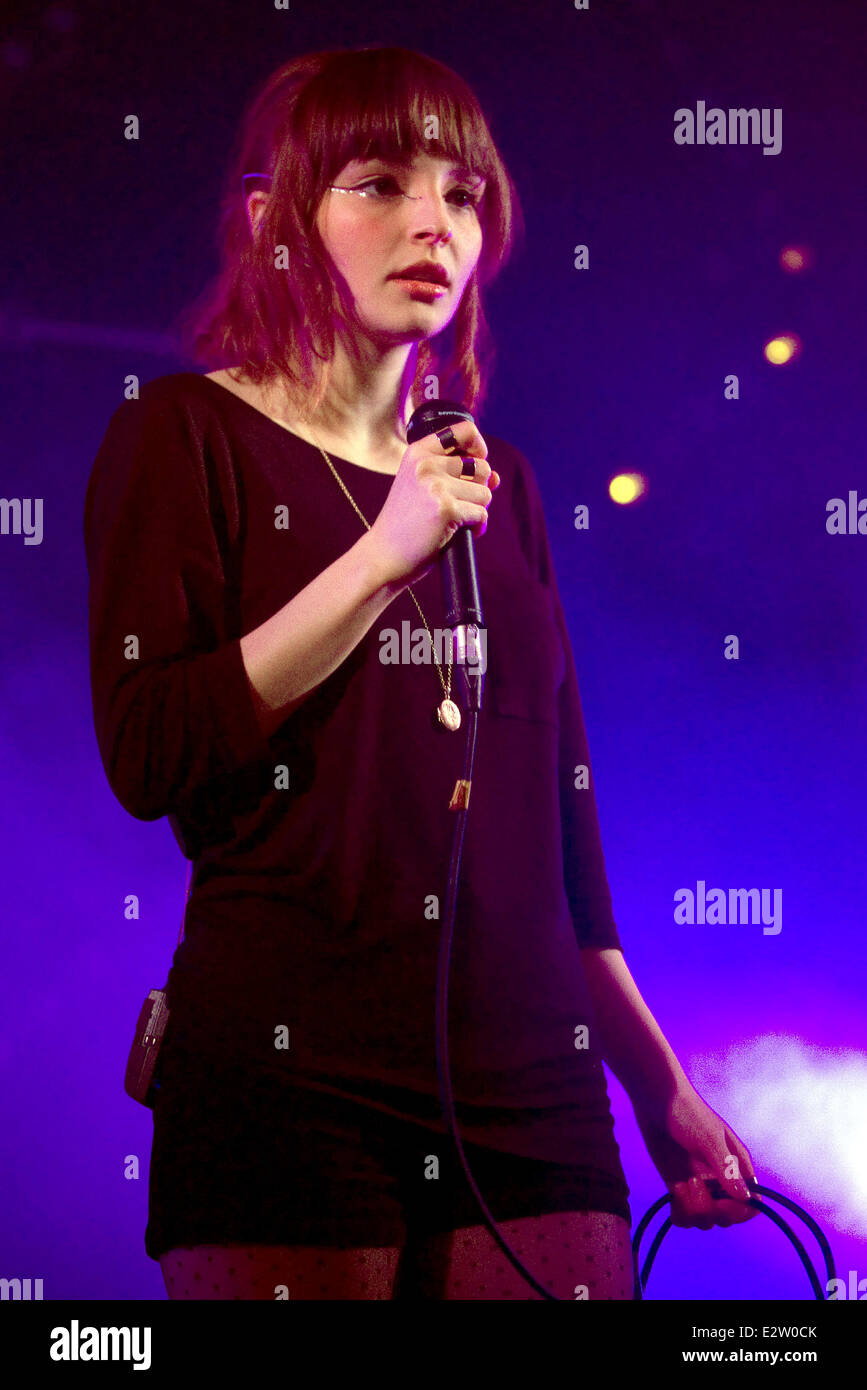 Electro-pop band Chvrches perform a headlining gig at The Arches ...