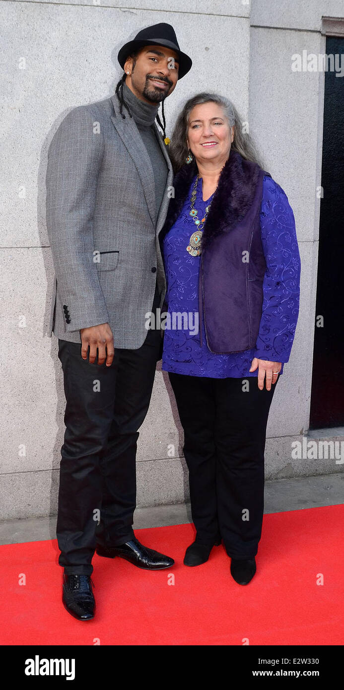 David Haye and his mother Jane Haye at Tesco Mum of the Year Awards ...