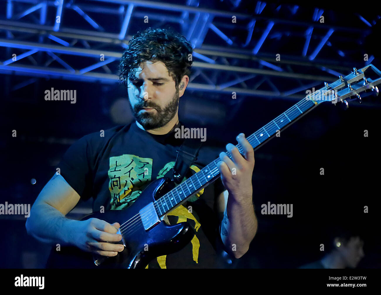 Rock band, Foals performing at Liverpool O2 Academy Featuring: Yannis ...