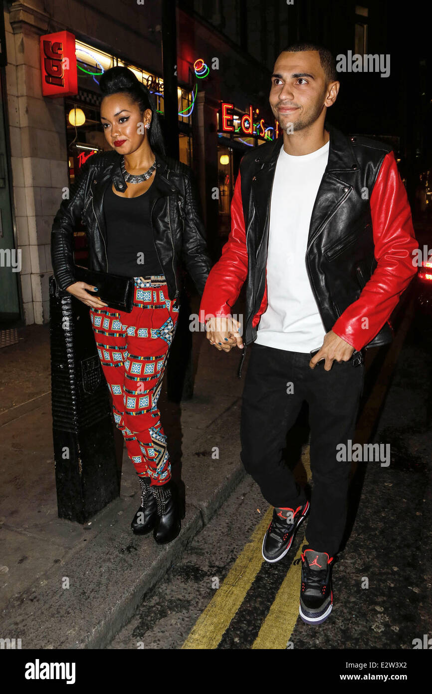 Little Mix singer Leigh-Ann Pinnock with Ashford Town footballer ...