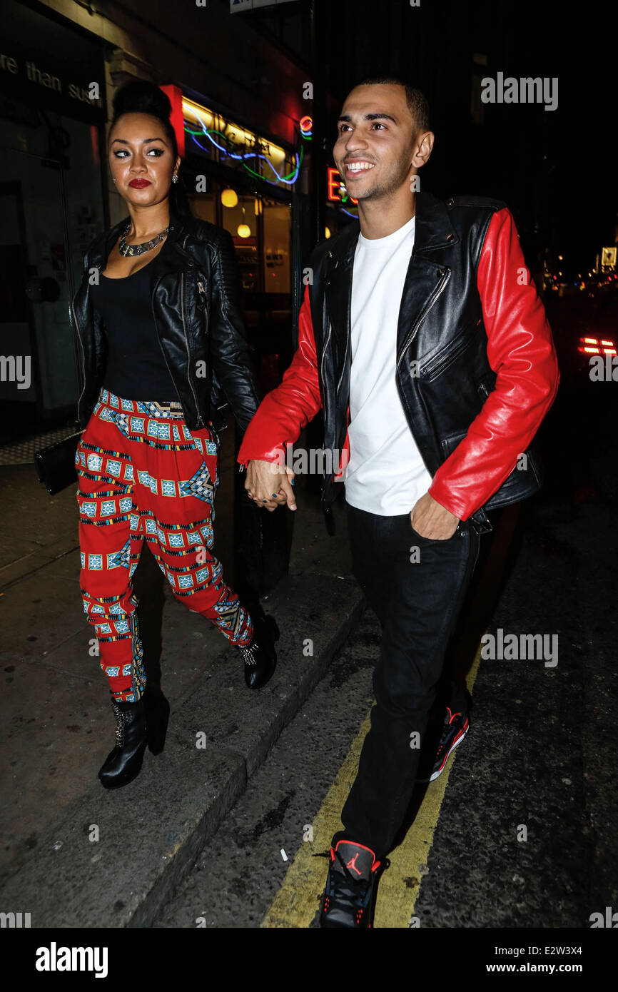 Little Mix singer Leigh-Ann Pinnock with Ashford Town footballer ...