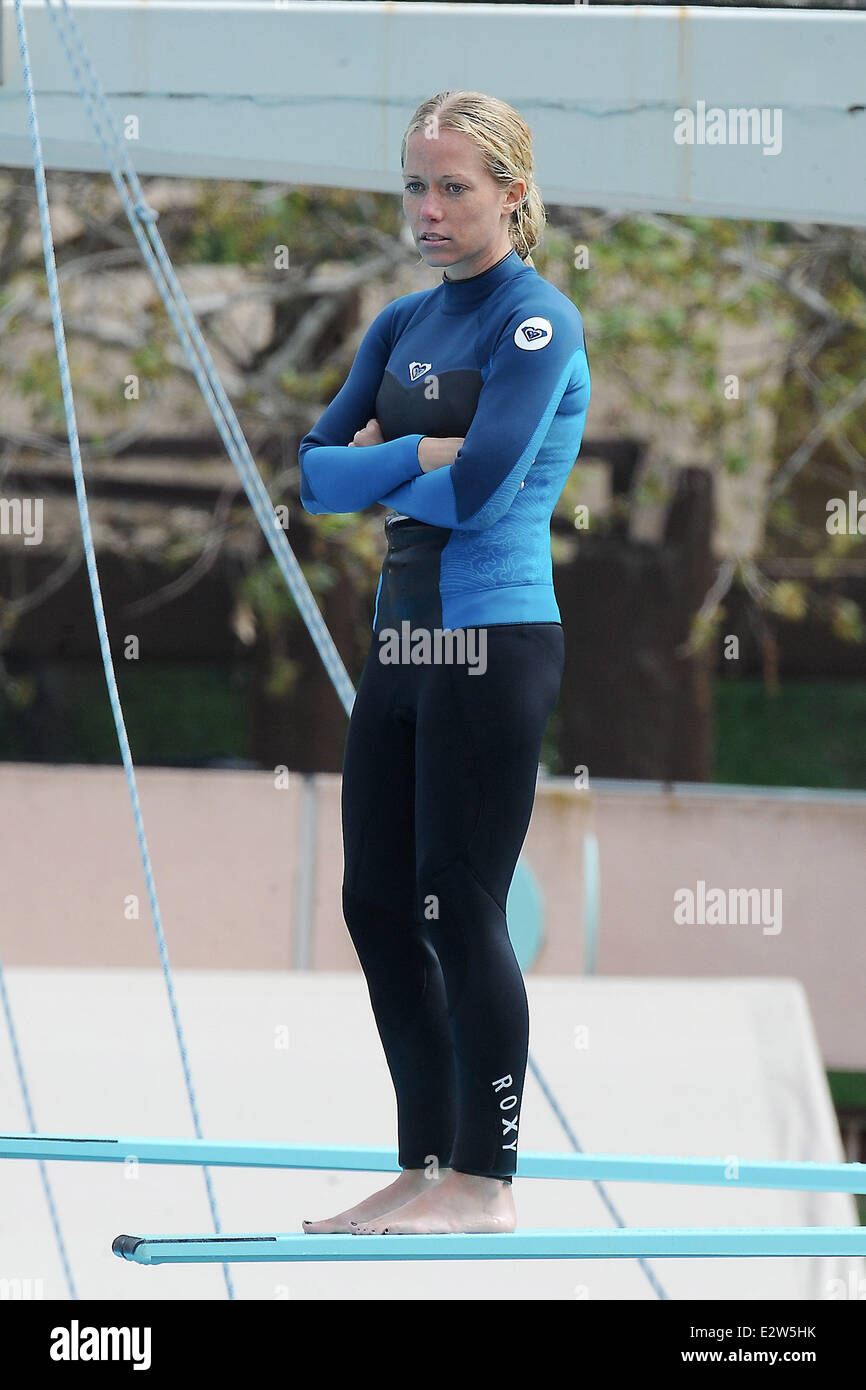 Celebrities train on diving board for new upcoming ABC reality show ...