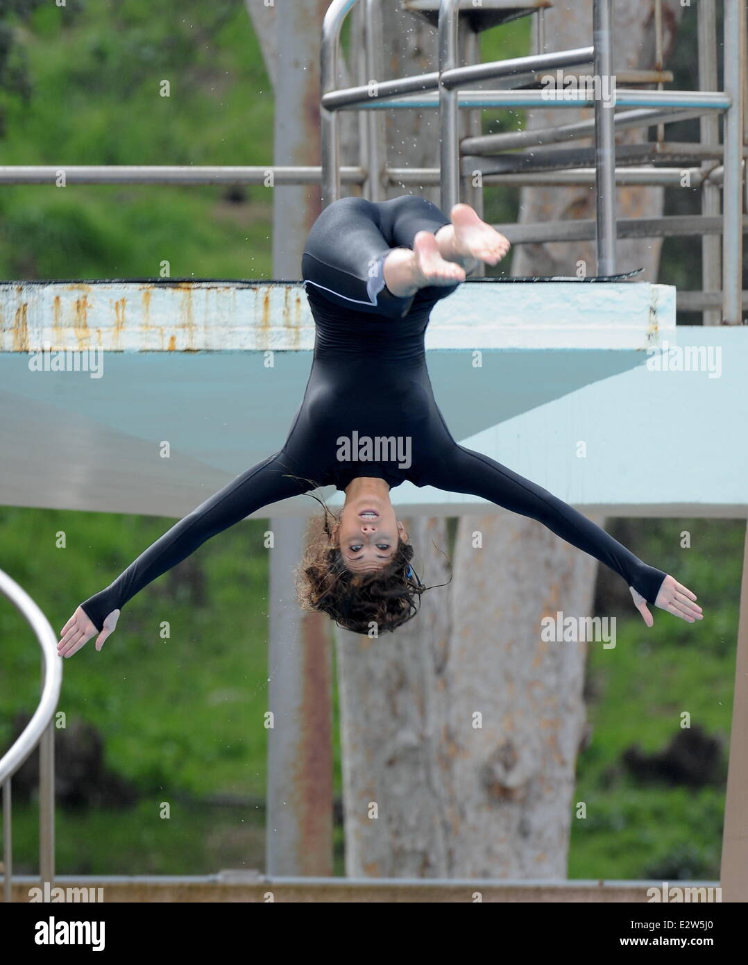 Celebrities train on diving board for new upcoming ABC reality show ...