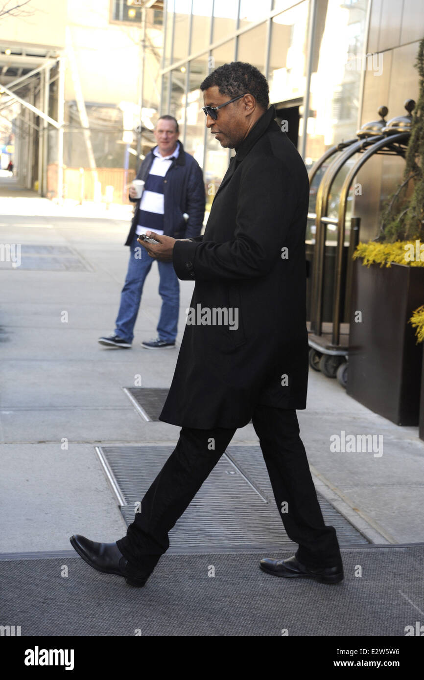 R&B singer Babyface leaves his hotel in Manhattan Featuring: Babyface ...