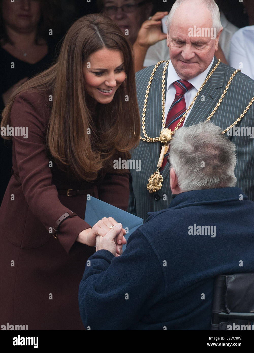 Catherine, Duchess of Cambridge arriving at the National Fishing ...