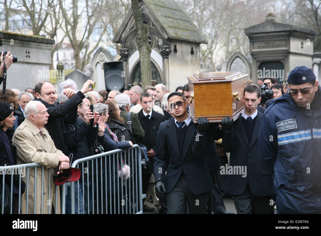 Funeral of Stephane Hessel at Montparnasse Cemetery in Paris Featuring ...