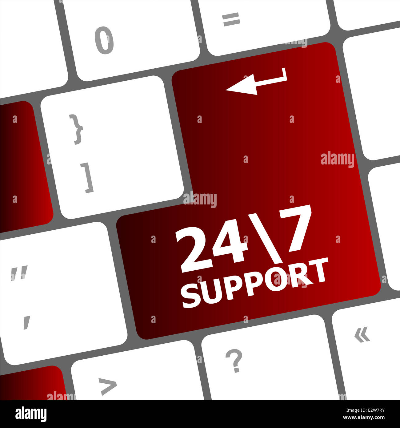 Support sign button on keyboard keys Stock Photo - Alamy