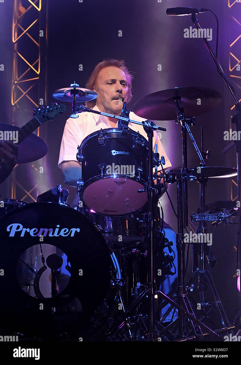 Status Quo performing in concert on their opening night at O2 Apollo ...