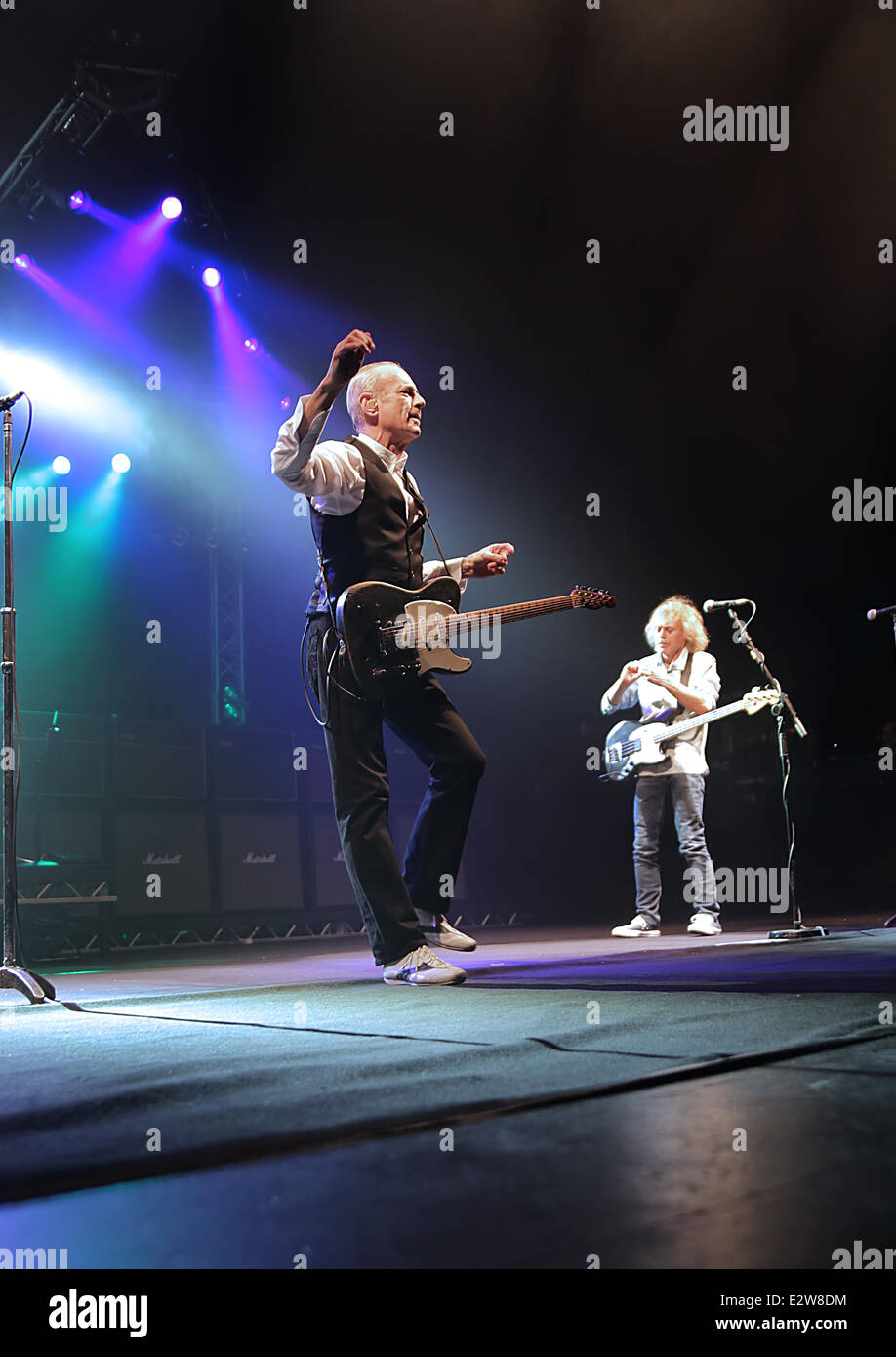Status Quo performing in concert on their opening night at O2 Apollo ...