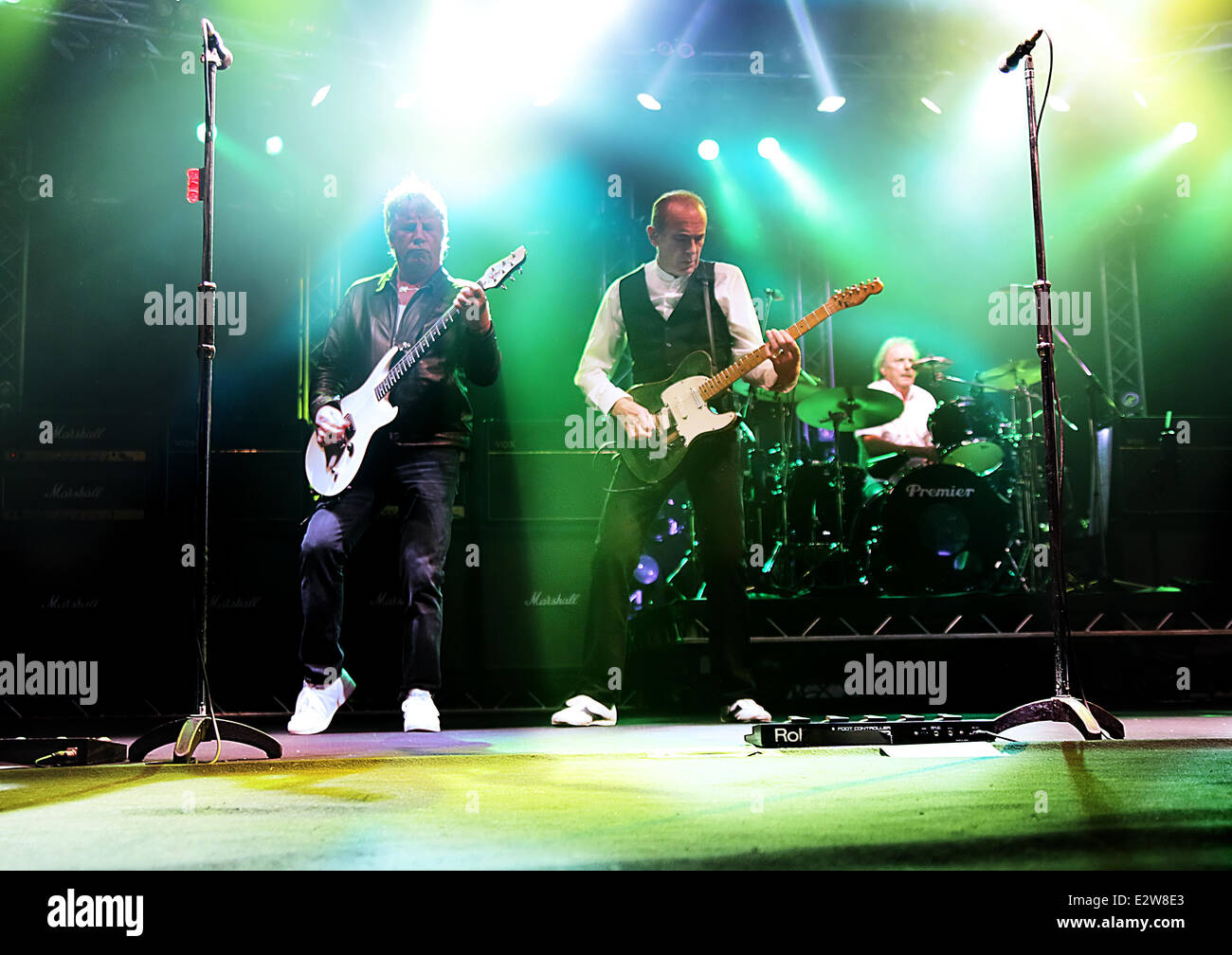 Status Quo performing in concert on their opening night at O2 Apollo ...