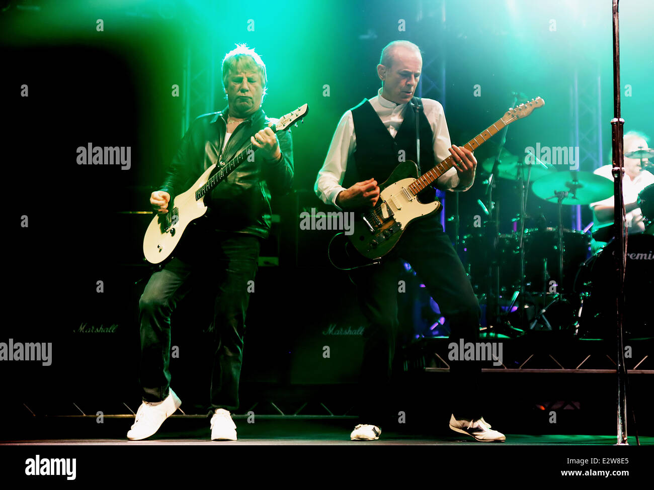 Status Quo performing in concert on their opening night at O2 Apollo ...