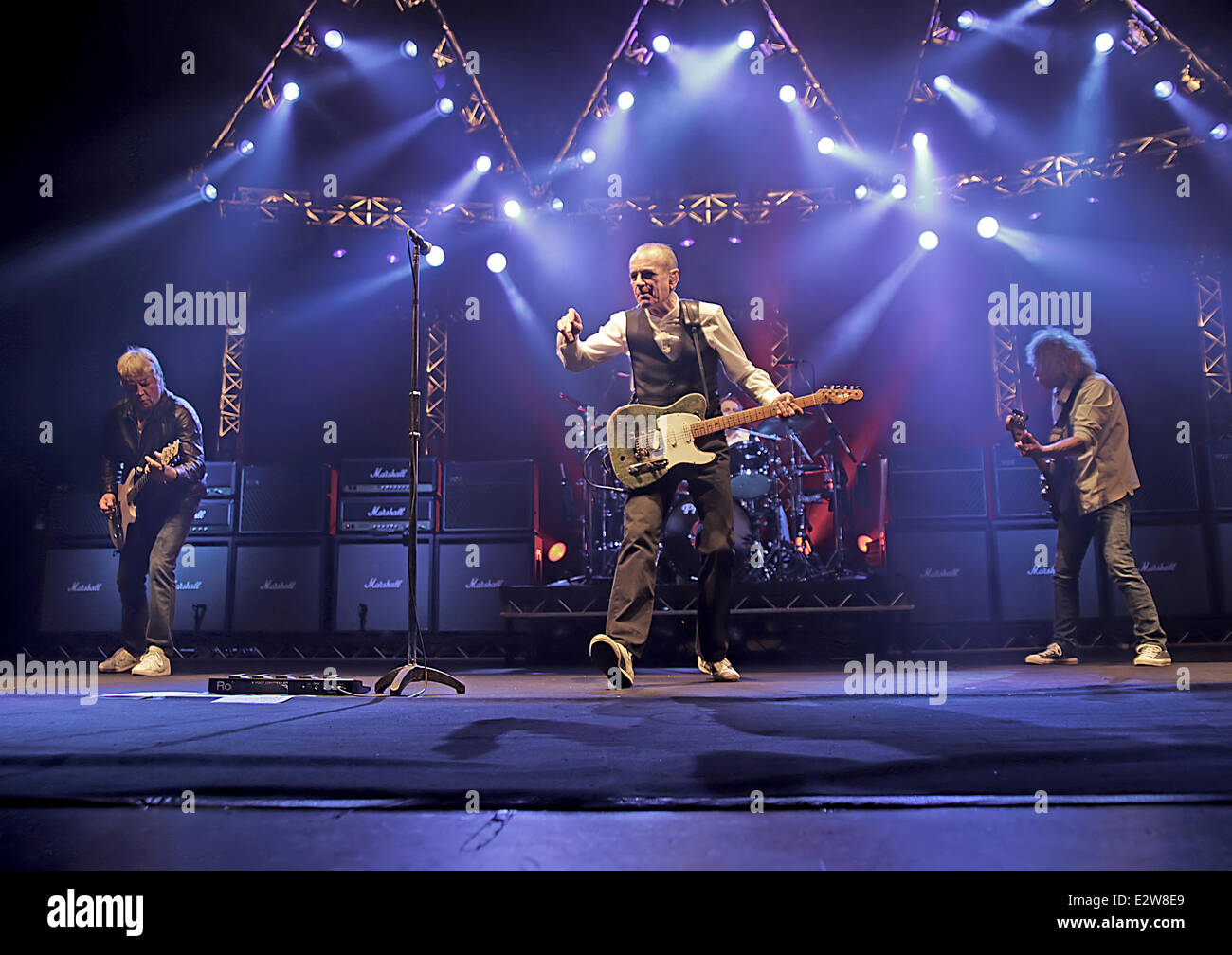 Status Quo performing in concert on their opening night at O2 Apollo ...