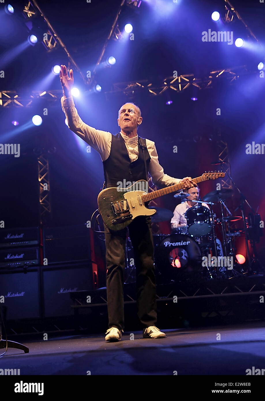 Status Quo performing in concert on their opening night at O2 Apollo ...