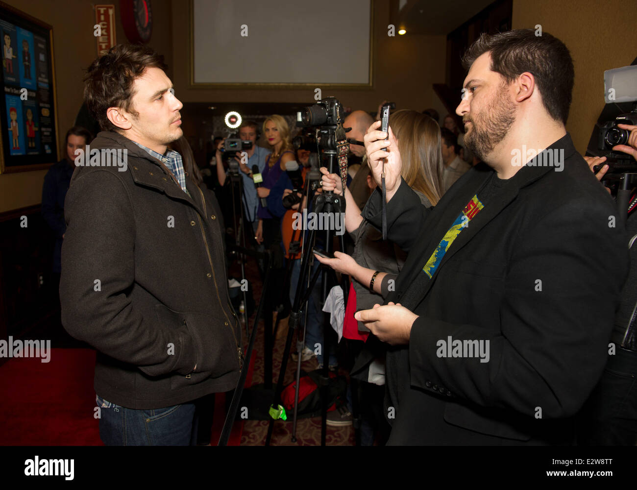 James Franco arrives at the Alamo Drafthouse Ritz for a special ...