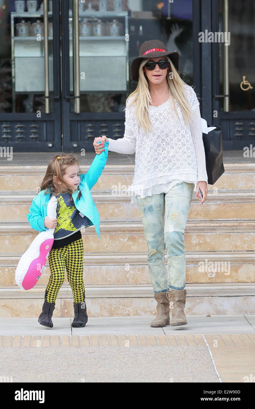 Ashley Tisdale seen with her niece Mikayla leaving Barneys New York ...