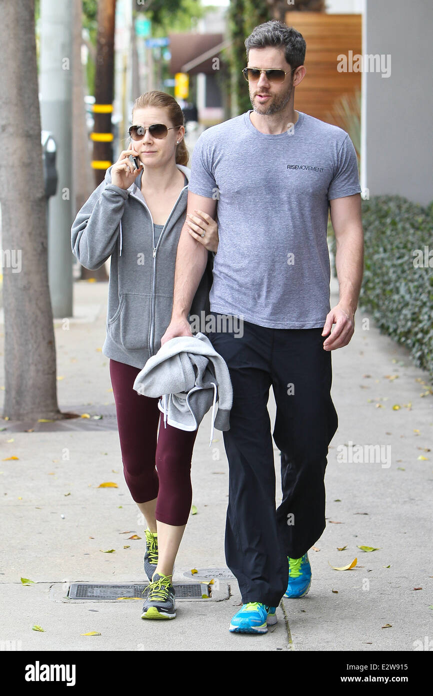 Amy Adams and her partner Darren Le Gallo seen their fitness gear ...