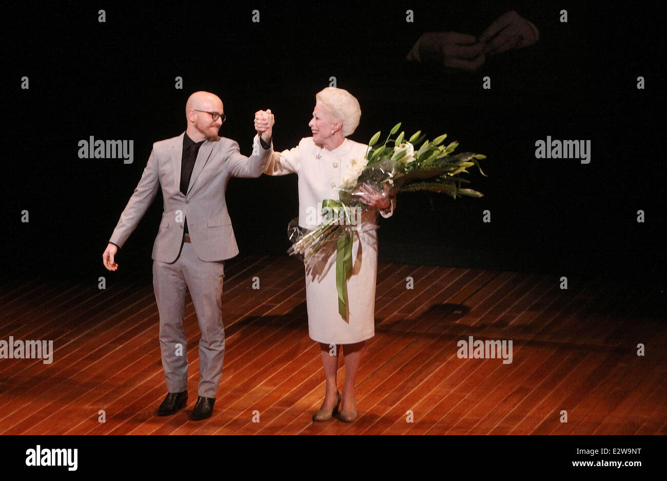 Director Benjamin Endsley Klein and Holland Taylor in costume as Ann ...