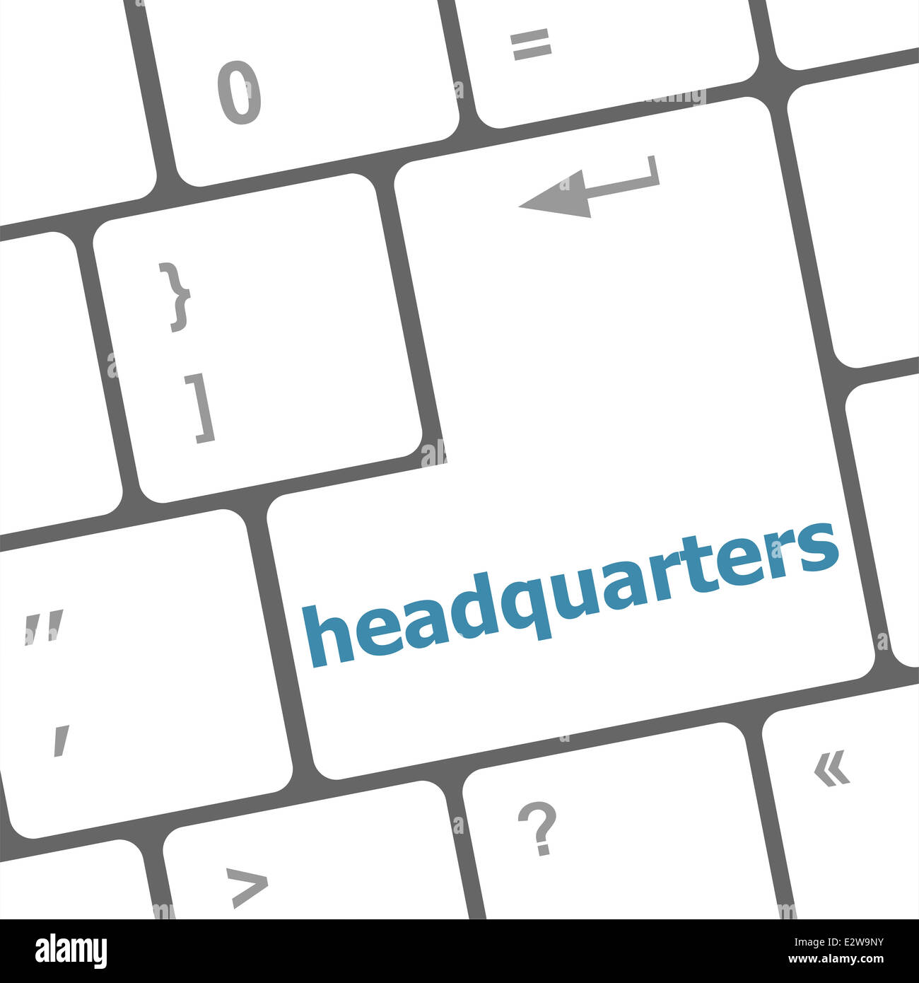 headquarters word on computer pc keyboard key Stock Photo - Alamy