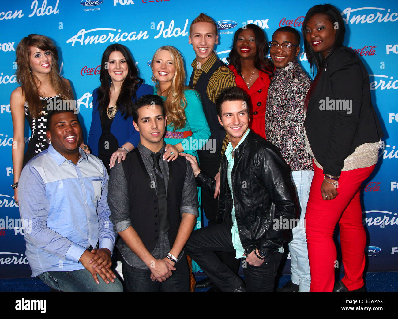 FOX 'American Idol' finalists party at The Grove Featuring: (Top L-R ...