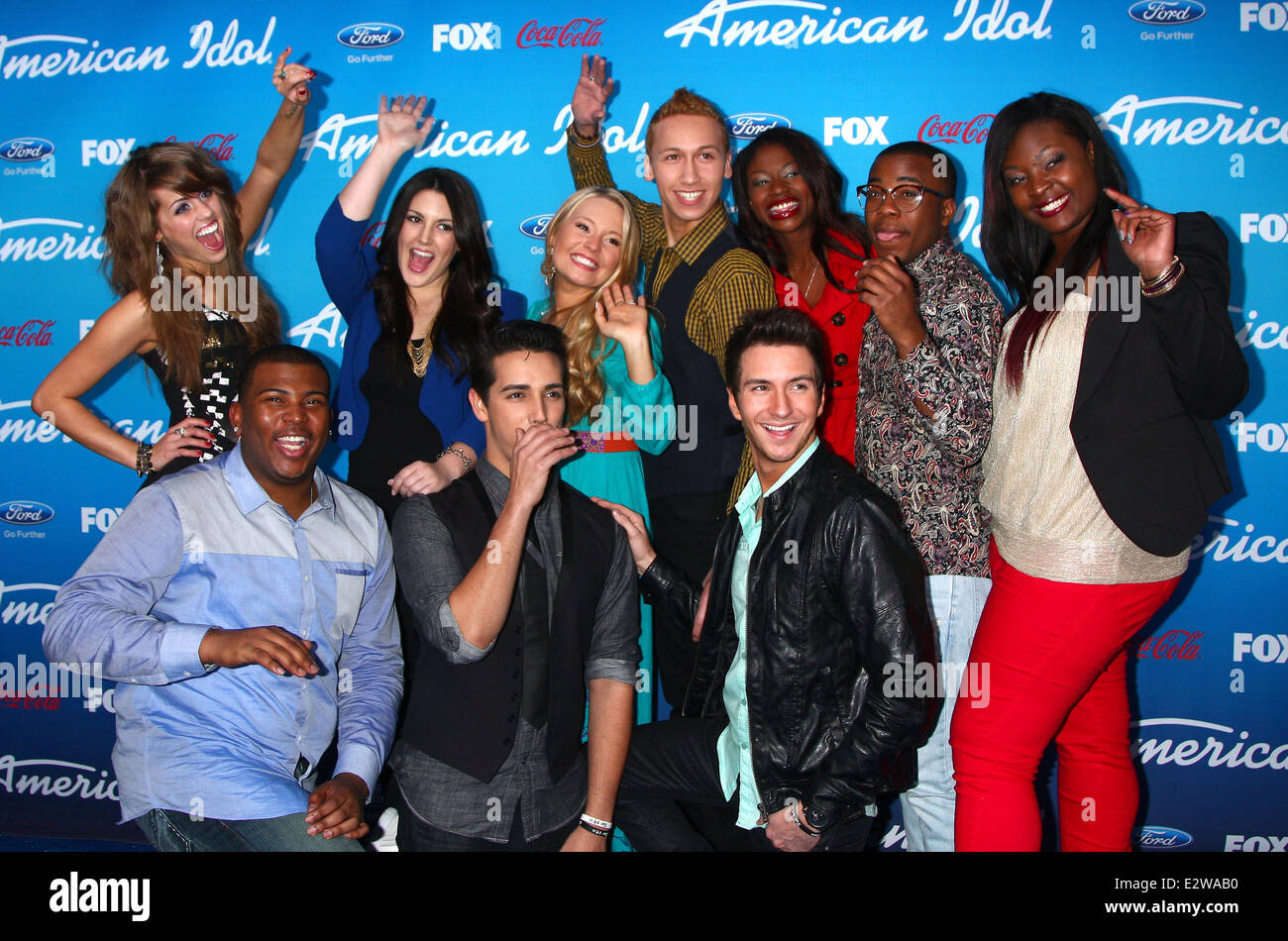 FOX 'American Idol' finalists party at The Grove Featuring: (Top L-R ...