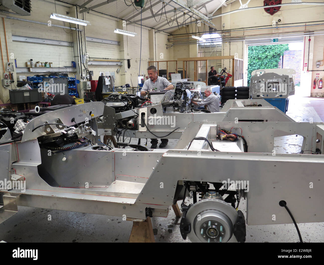 Chassis of a Aero Super Sport being built at the Morgan Factory in ...