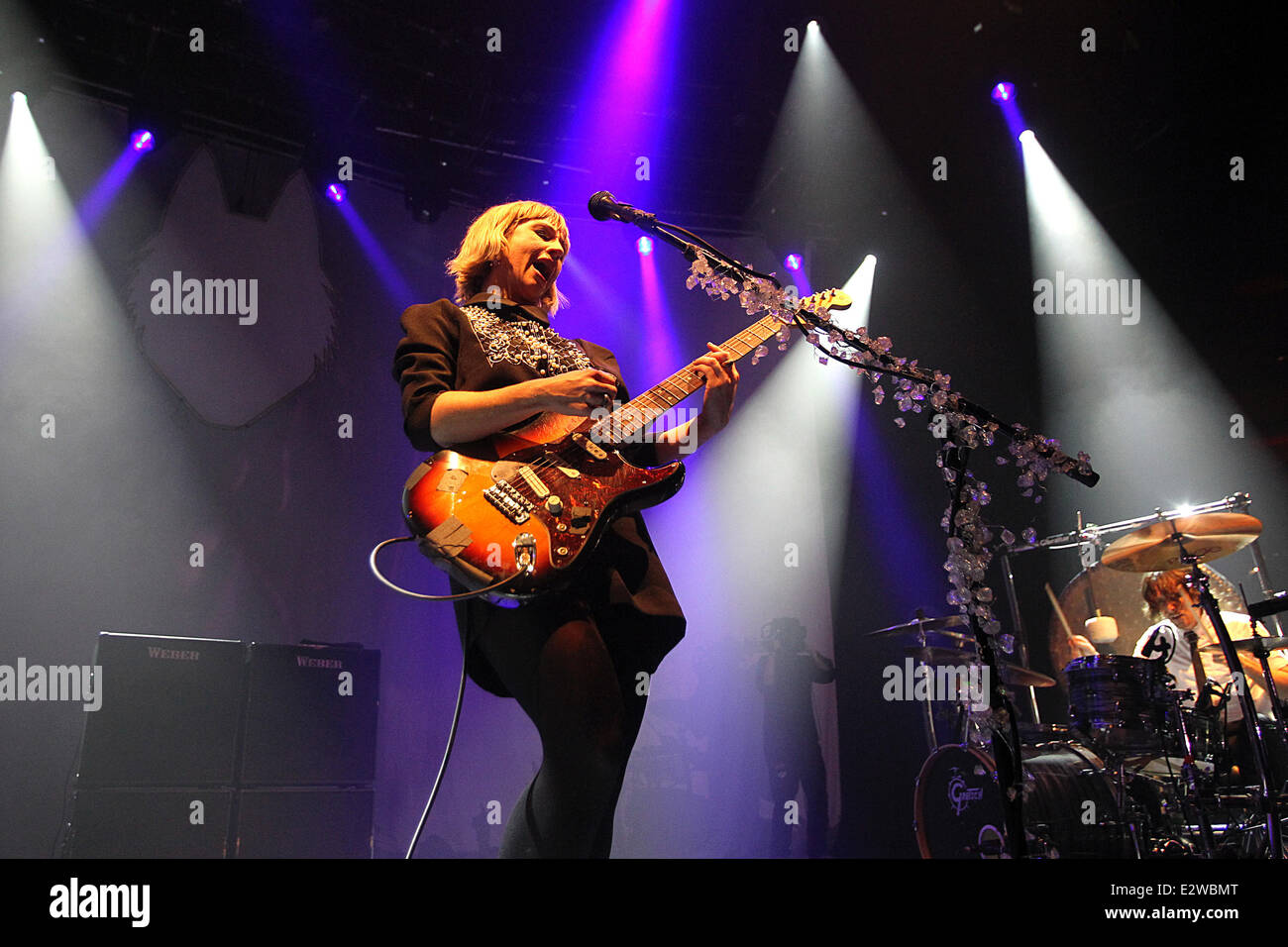 Ritzy Bryan of Welsh band Joy Formidable performing on stage at the ...
