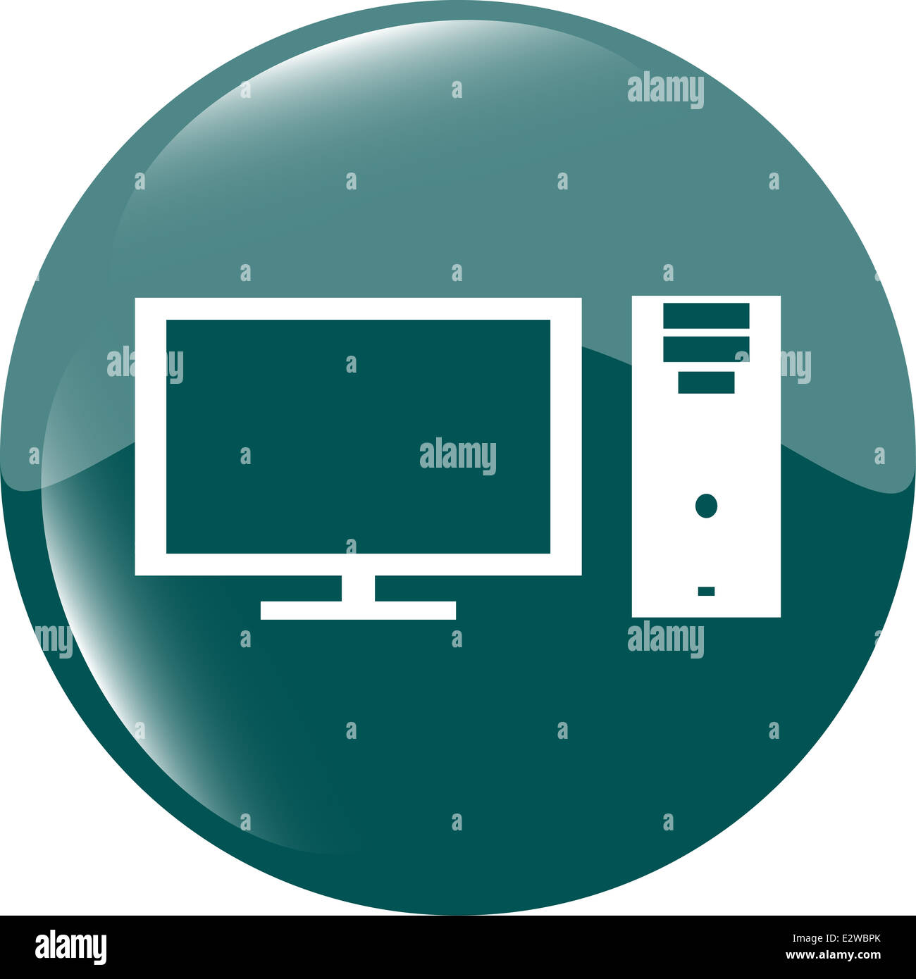 laptop or computer sign web button icon isolated on white Stock Photo ...