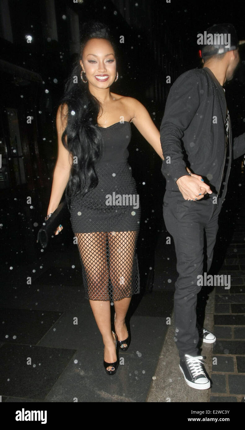 LeighAnne Pinnock with boyfriend, Jordan Kiffin on a night out at Amika ...