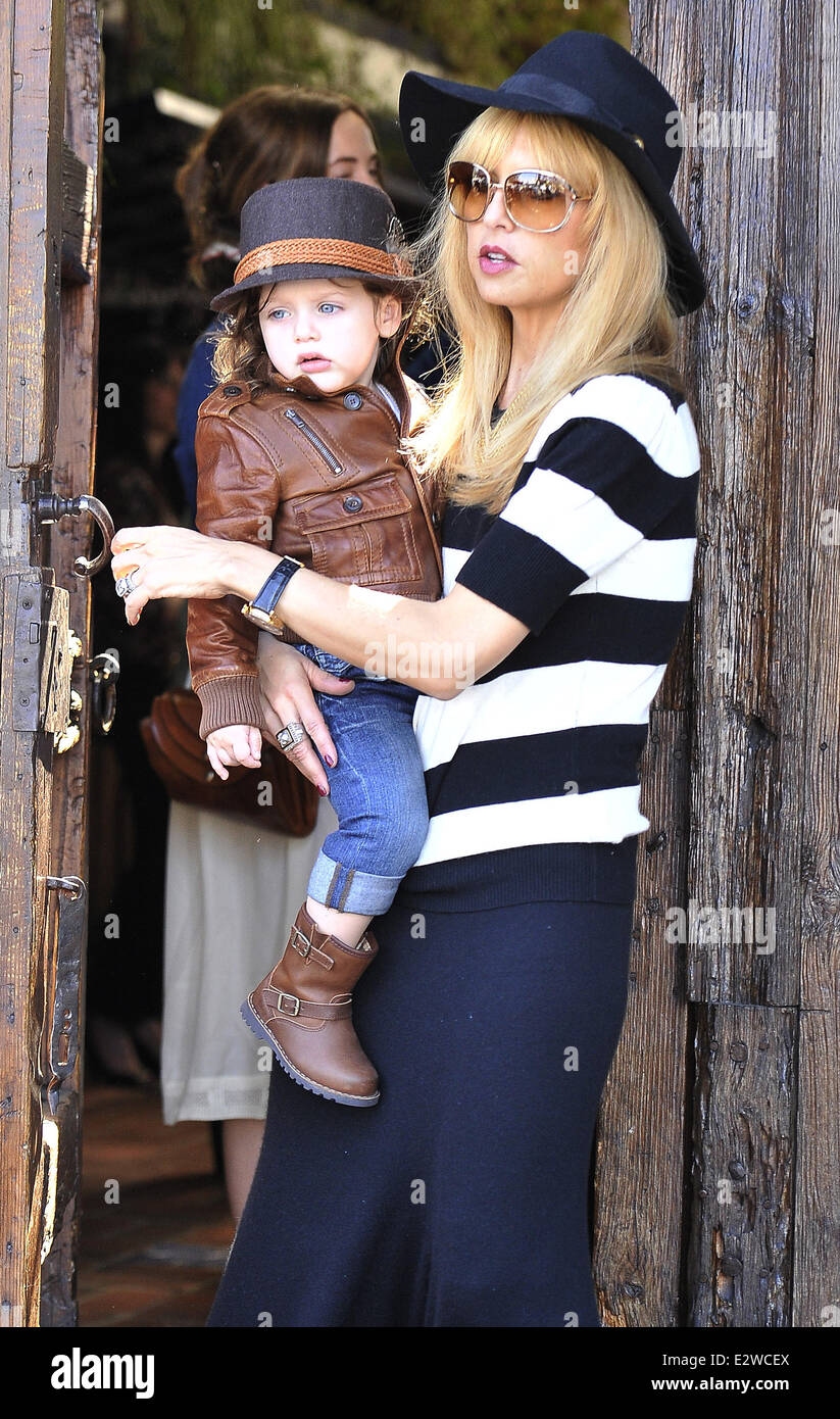 Rachel Zoe takes her son Skyler to The Little Door restaurant. Skyler ...