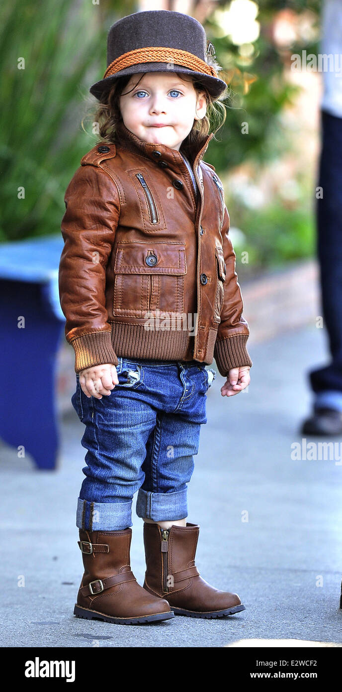 Rachel Zoe takes her son Skyler to The Little Door restaurant. Skyler ...