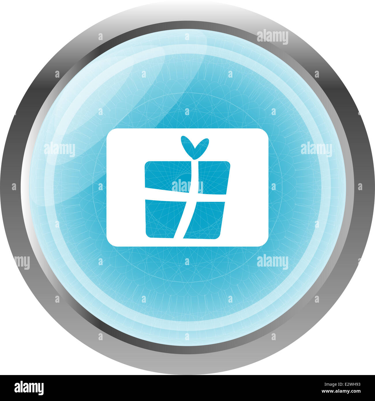 Gift icon web app button isolated on white Stock Photo - Alamy