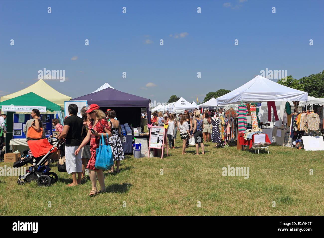 Wimbledon Common, London SW19 UK. 21st June 2014. Some of the stalls at ...