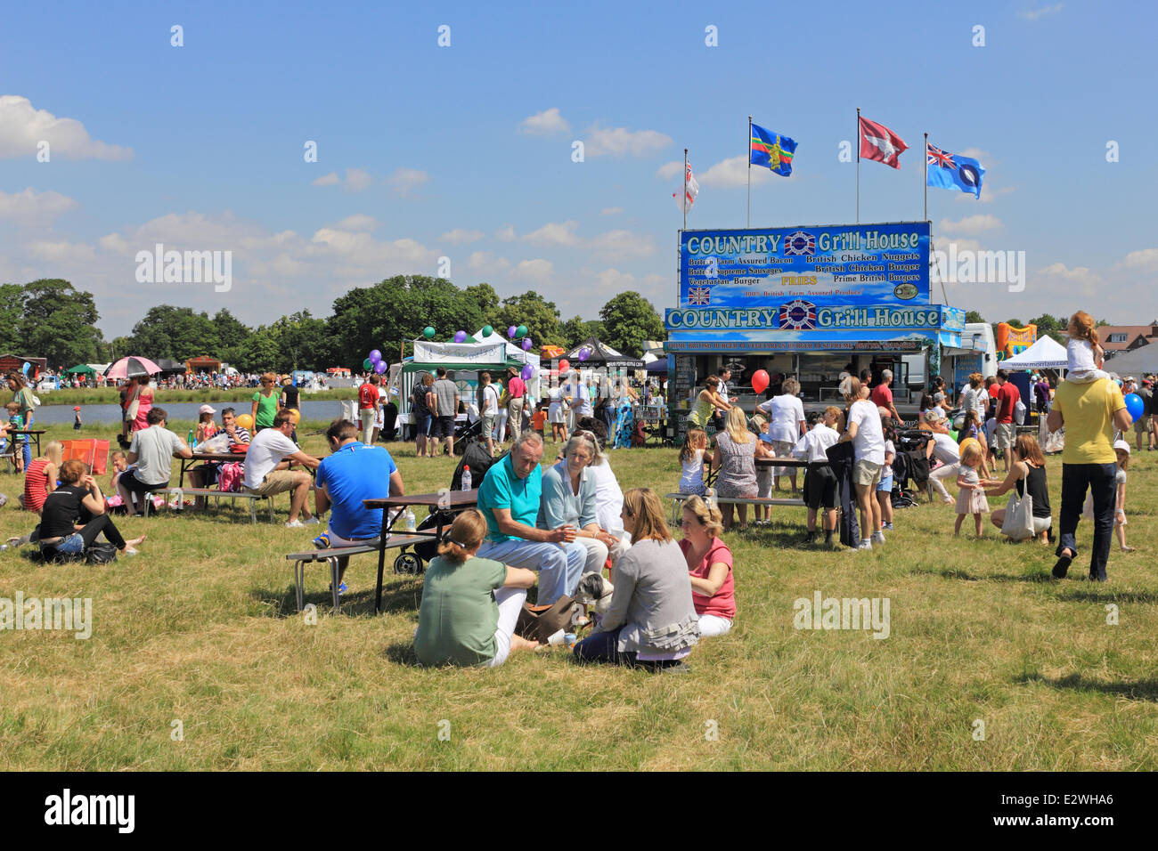 Wimbledon Common, London SW19 UK. 21st June 2014. Families at The ...