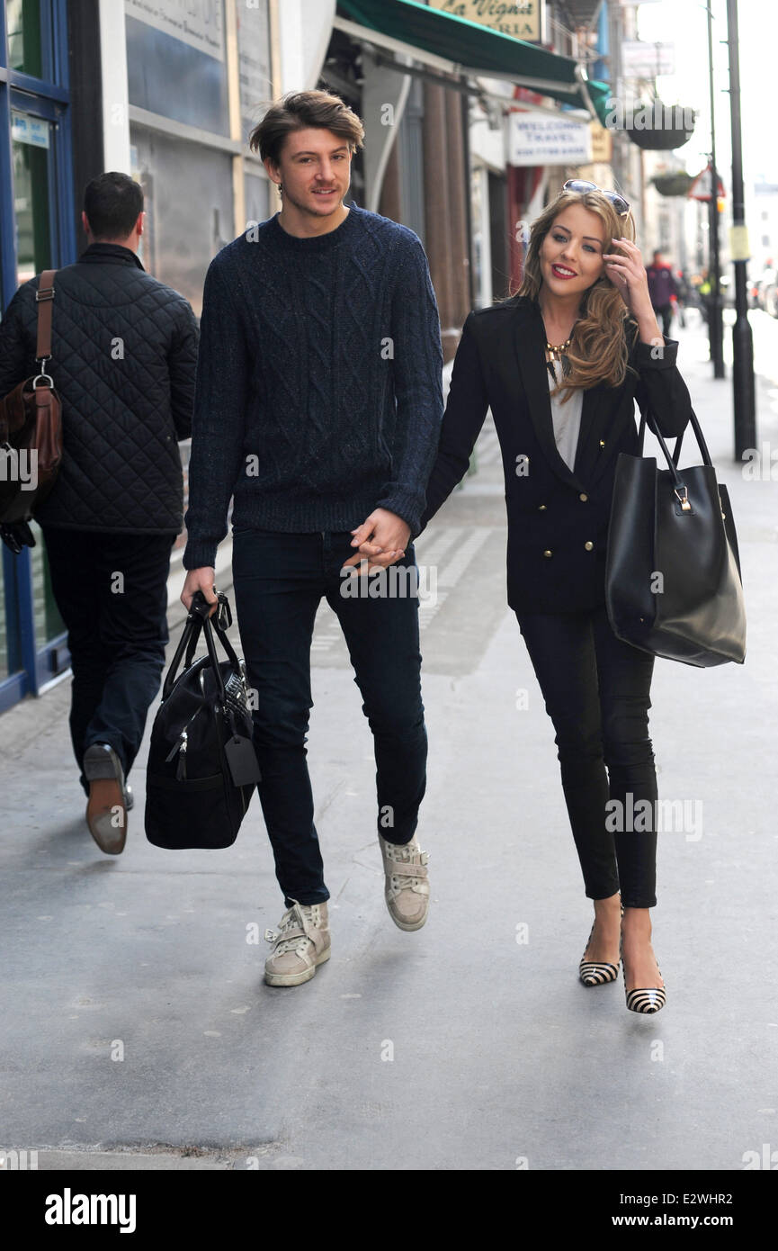 Lydia Bright shows off her new darker, longer hair while out and about ...