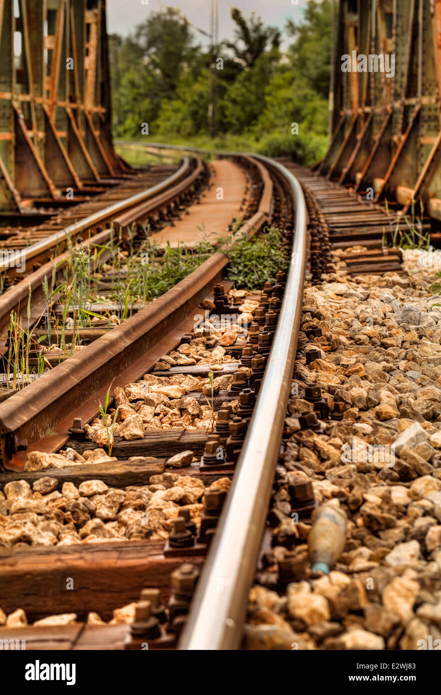 Bridge over railway tracks hi-res stock photography and images - Alamy