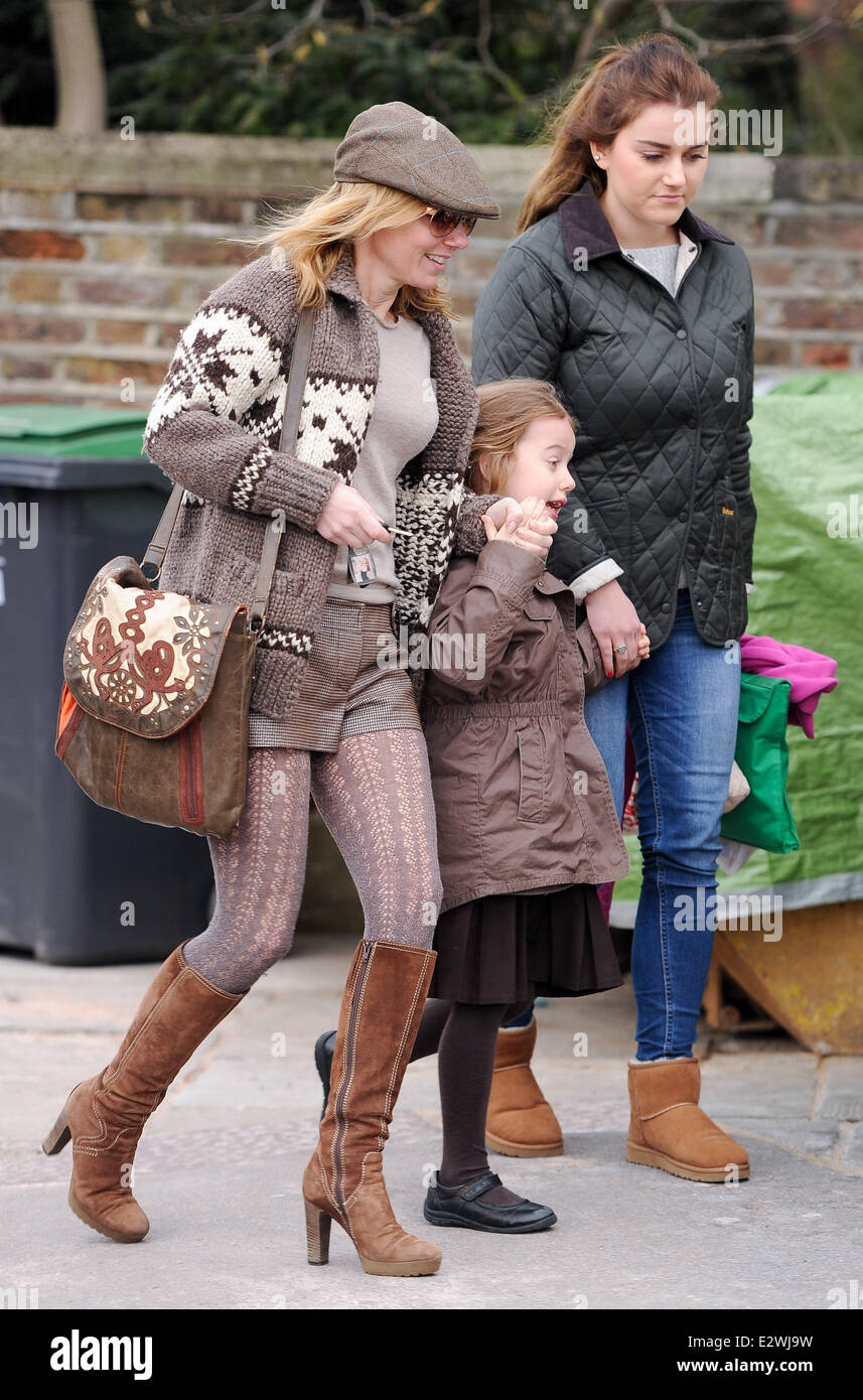 Geri Halliwell seen on the school run in London Featuring: Geri ...