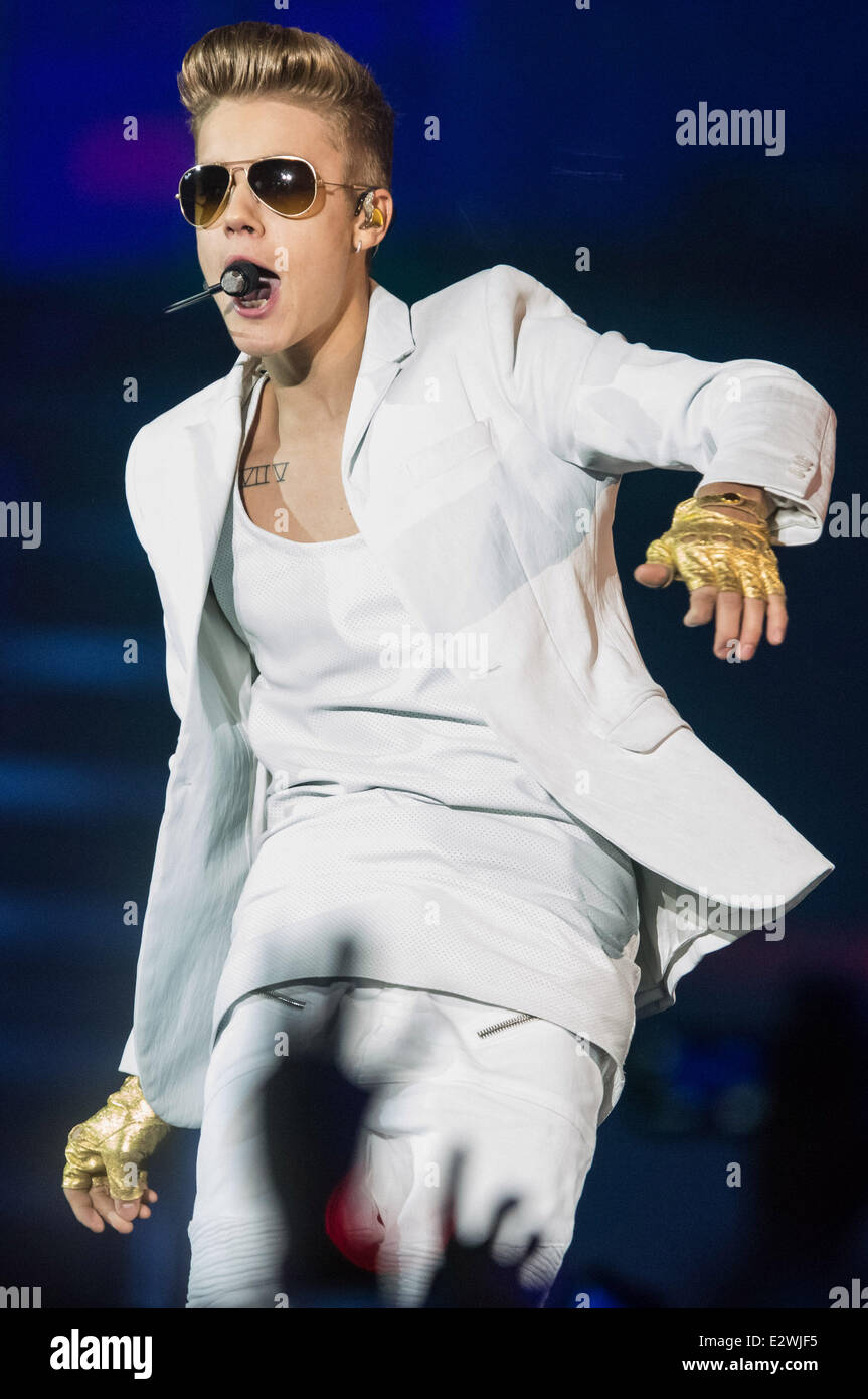 Justin Bieber performs live in concert at Pavilhao Atlantico Featuring ...