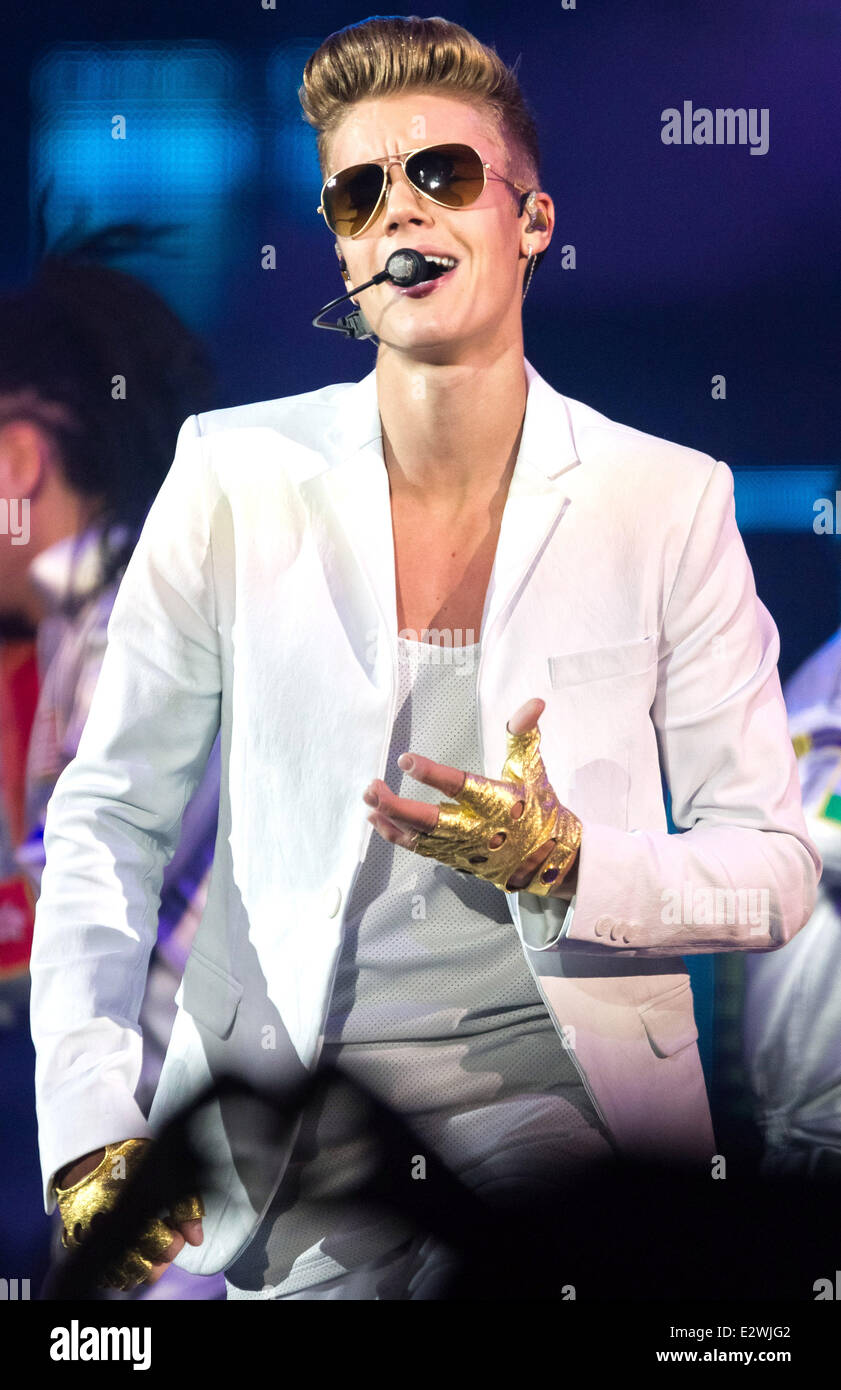 Justin Bieber performs live in concert at Pavilhao Atlantico Featuring ...