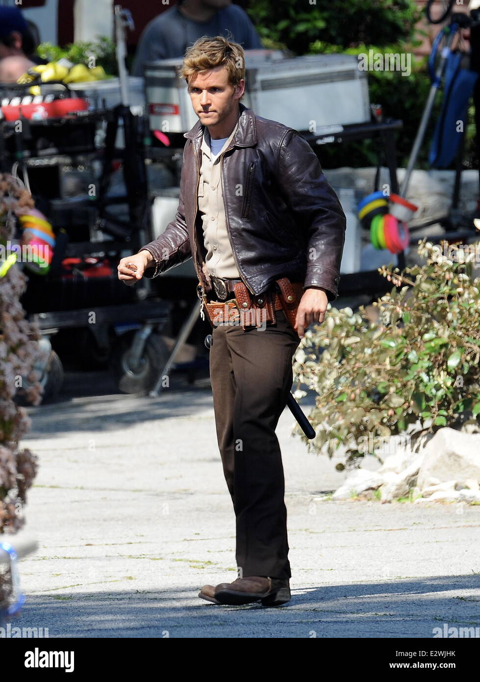 Actors on the set of 'True Blood' Featuring: Ryan Kwanten Where: Los ...