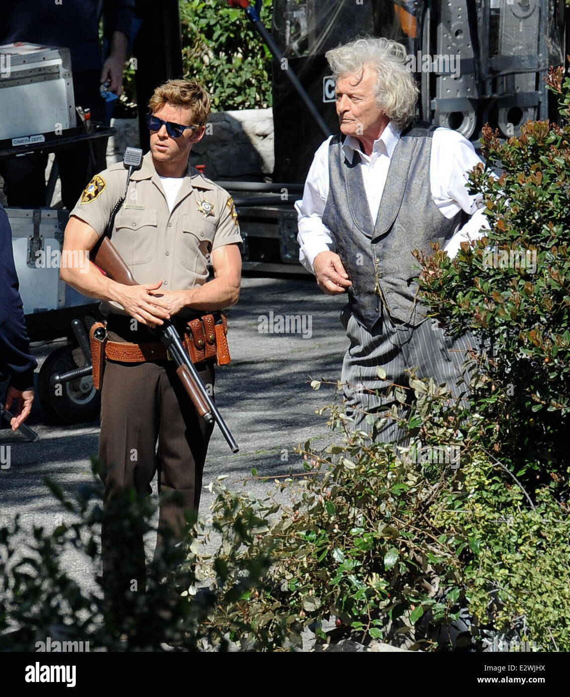 Actors on the set of 'True Blood' Featuring: Ryan Kwanten,Rutger Hauer ...