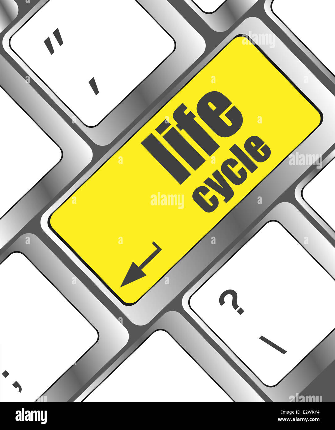 life cycle on laptop keyboard key Stock Photo - Alamy