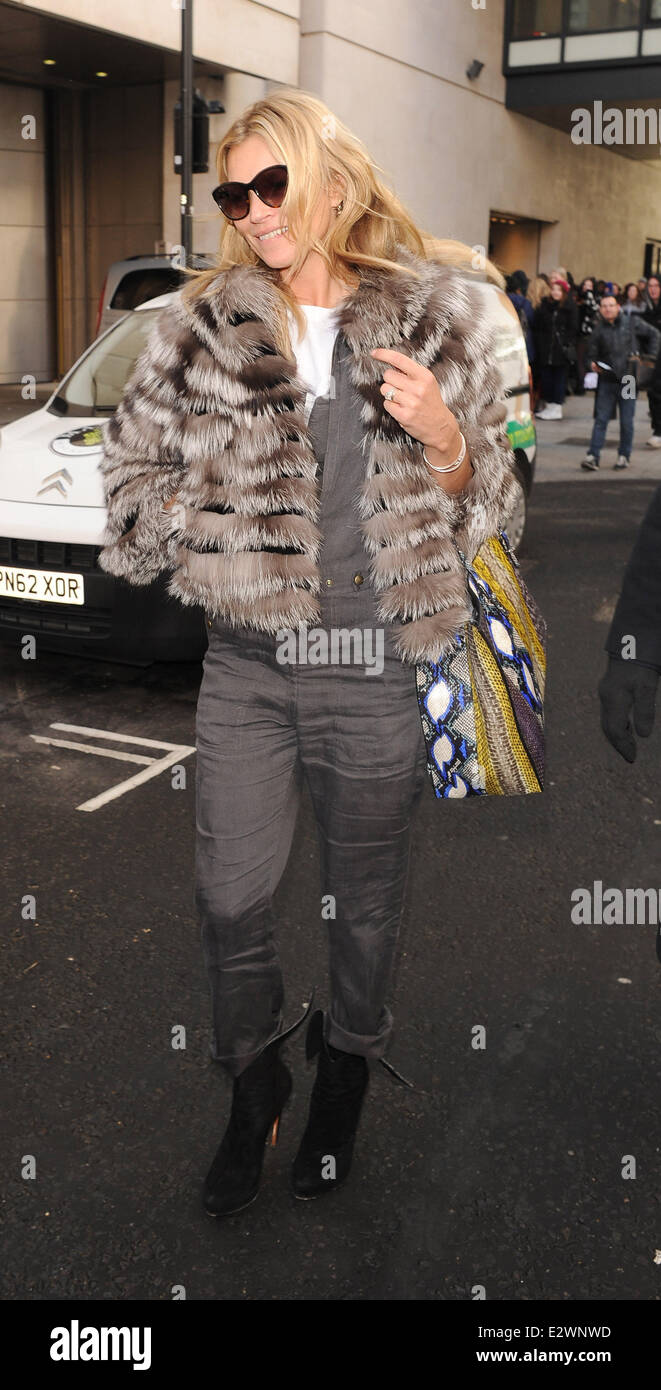 Kate Moss at the BBC Radio 1 studios for Radio 1's Red Nose Day ...