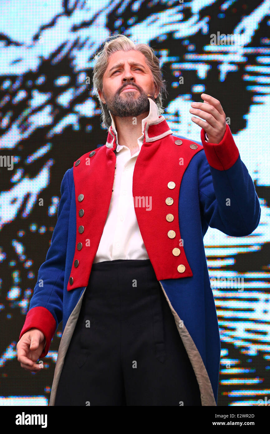 London, UK. 21st June 2014. Peter Lockyer from the cast of Les ...