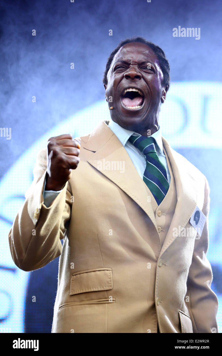London, UK. 21st June 2014. Hugh Maynard from the cast of Miss Saigon ...
