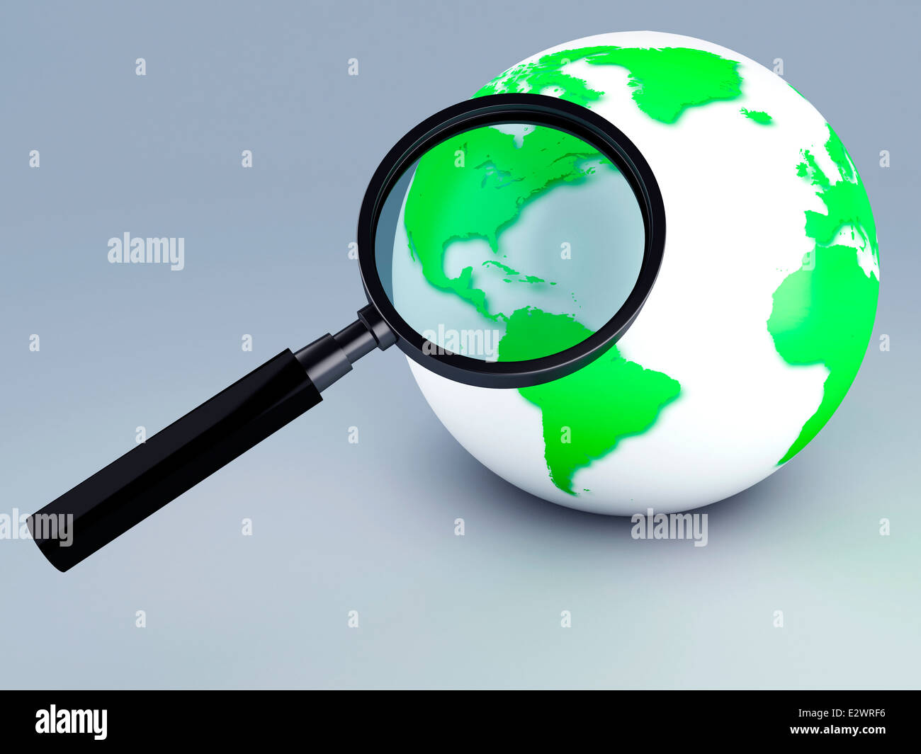 Magnifying glass examining earth hi-res stock photography and images ...